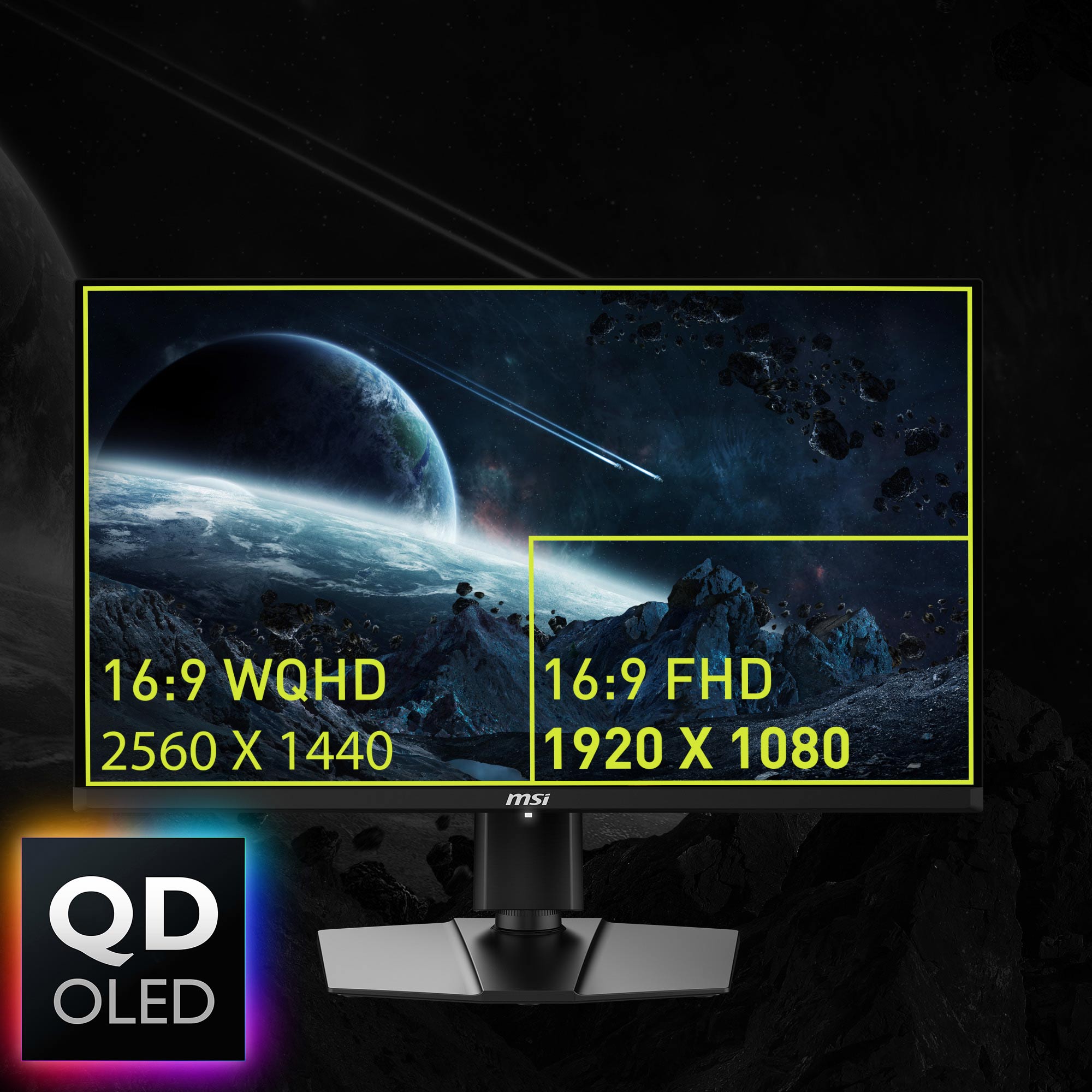 MSI MAG 271QPX QD-OLED 27" 16:9, QD-OLED Gaming Monitor, 360Hz 0.03ms, 2560 x 1440 (WQHD ...